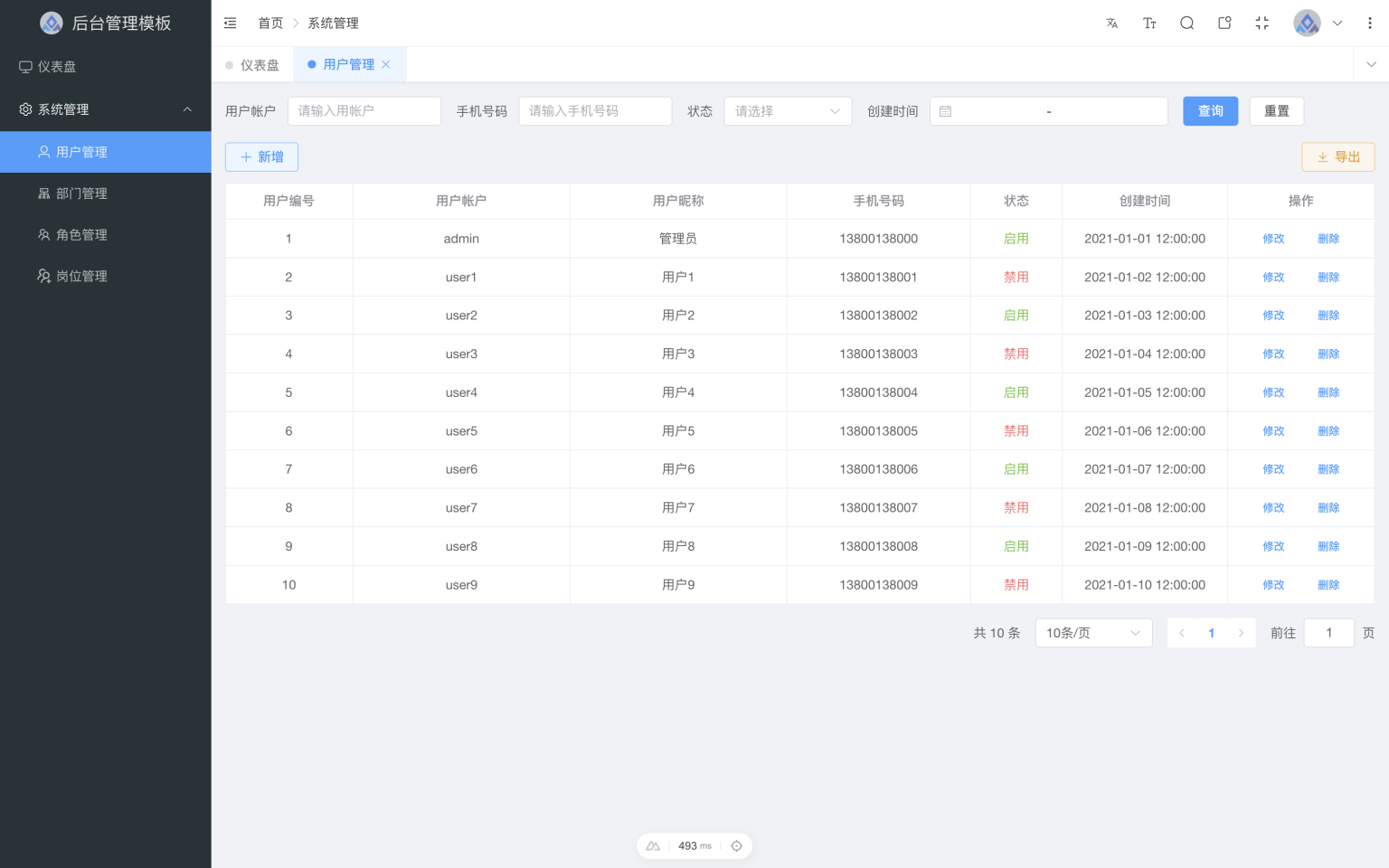 Nuxt3 Admin Template一款基于nuxt3、vue 3的新一代管理后台模板,支持服务器端渲染 Ssr 功能 前端开发
